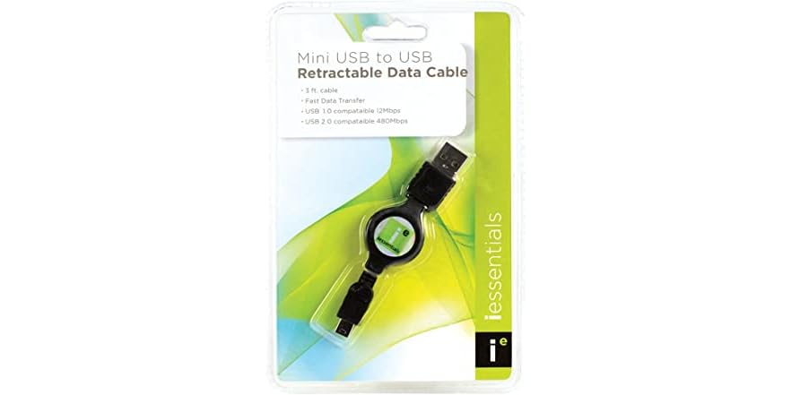 Mizco iessentials Retractable Data/Charging Cable
