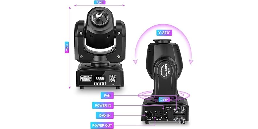 U`King U`King LED Moving Head Light 25W DJ Lig