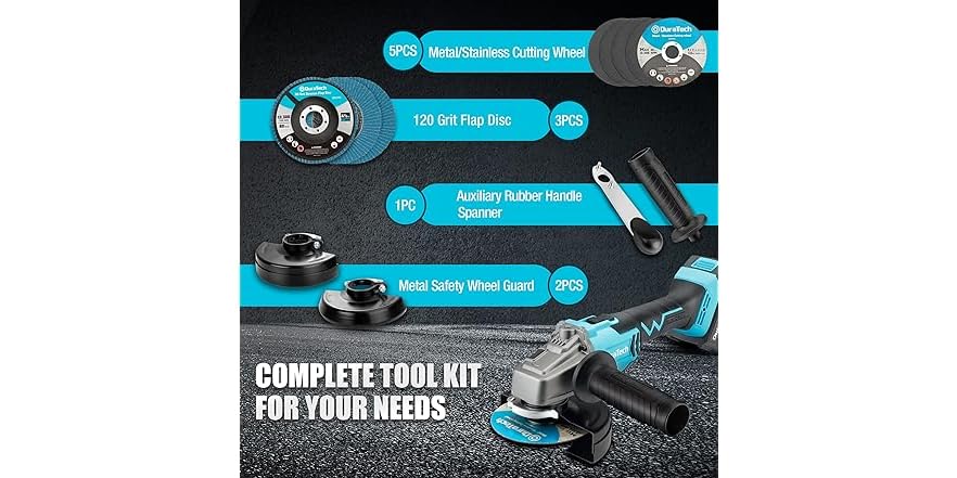 20V Brushless Cordless Angle Grinder Kit
