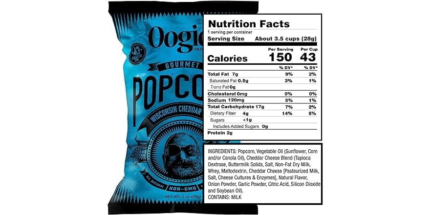 (18 Pack) Oogie's Snacks Variety Pack Popcorn