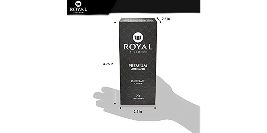 Royal Condoms - Chocolate Flavored 20ct
