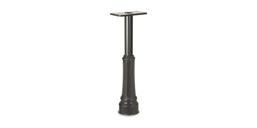 Basic Post with Decorative Cover, Graphite Bronze