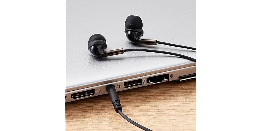 Amazon Basics 3.5mm Wired Headphones with Microphone