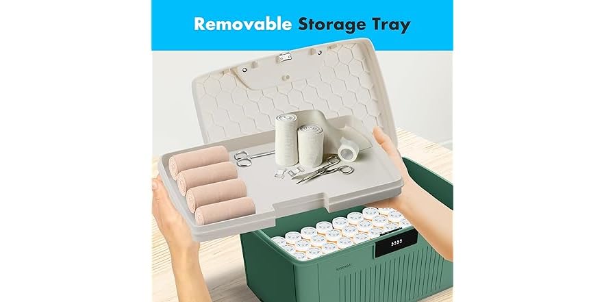 SereneLife Lockable Storage Container Bin, 6.5 Gallon