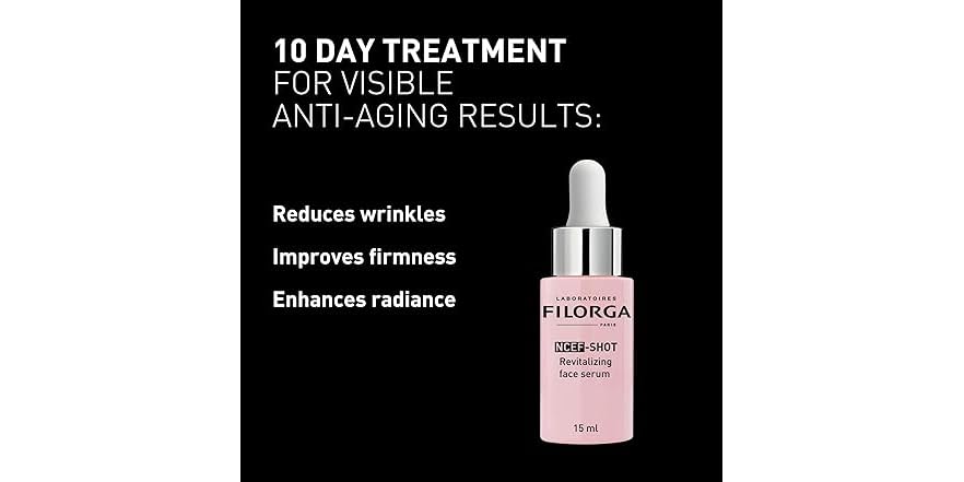 Filorga NCEF-Shot Anti-Aging Serum, Concentrated Wrinkle Reducing Treatment