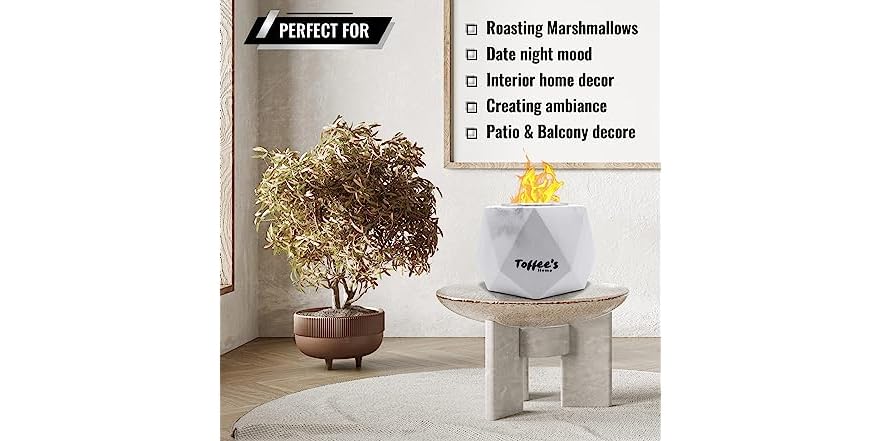 Toffee’s Home Concrete Tabletop Fire Pit Bowl