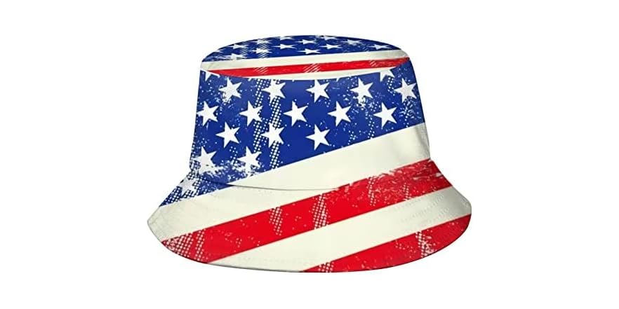 Retro American Flag Bucket Hat