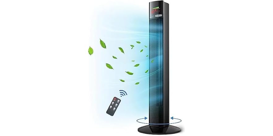 PARIS RHONE Tower Fan, 44” Standing Fan