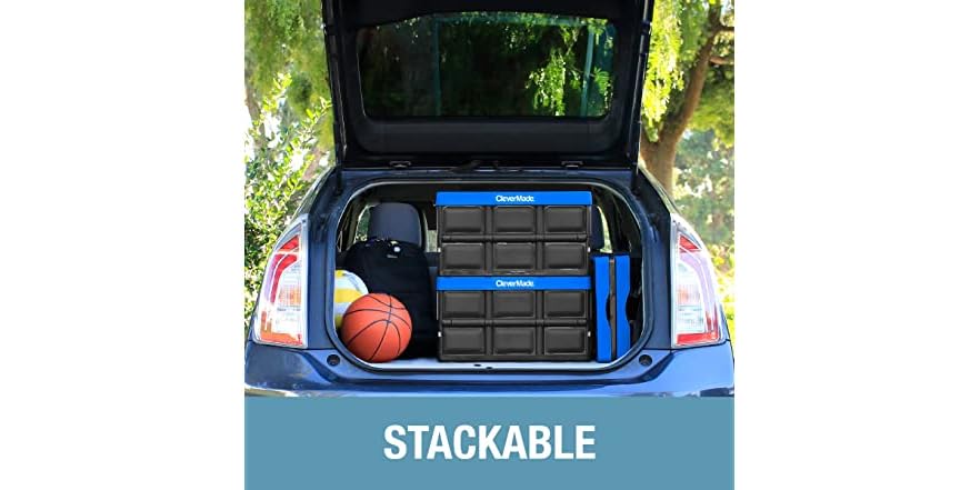 CleverMade 3PK Collapsible Storage Bin 46L No Lid