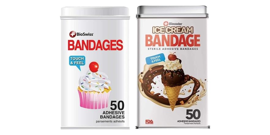 2Pk Fun Shaped Self Adhesive Bandages