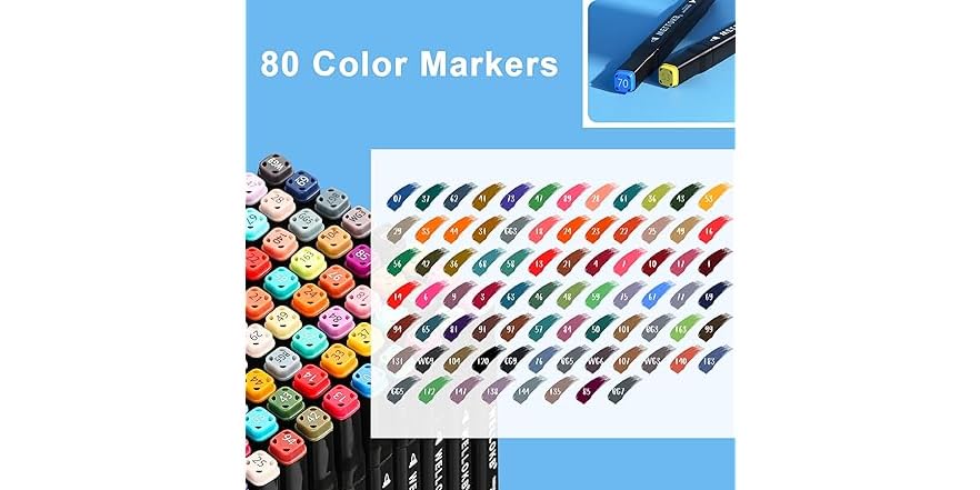 Dual Brush Tip Alcohol Markers Set