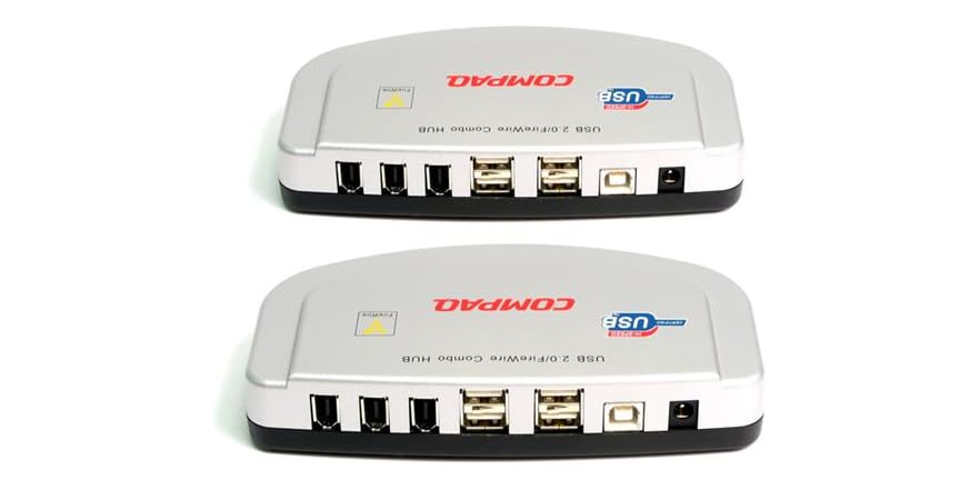 Compaq 7 Port USB/Firewire Hub w/ AC Adapter 2-Pack