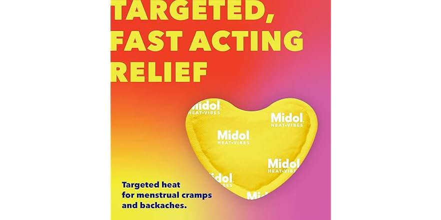 (3 Pk) Midol Heat Vibes Menstrual Pain Relief Patches