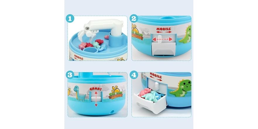 Micro candy claw machine (Blue 3 Pack)