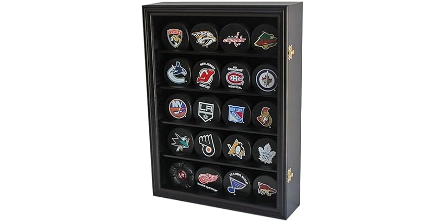 Hockey Puck Display Case Wall Cabinet