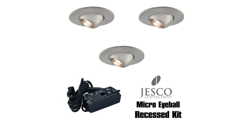 3-Light 60W Micro Eyeball Mini Recessed Kit