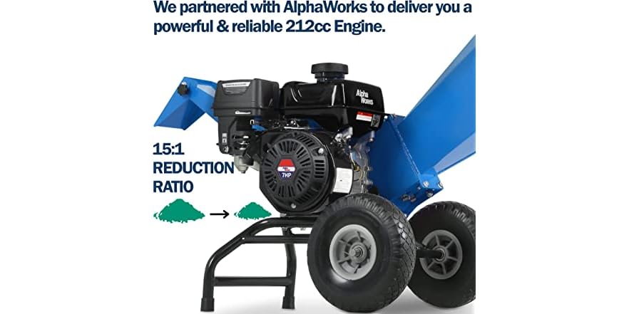 Landworks Wood Chipper Shredder Mulcher Heavy Duty (Open Box)