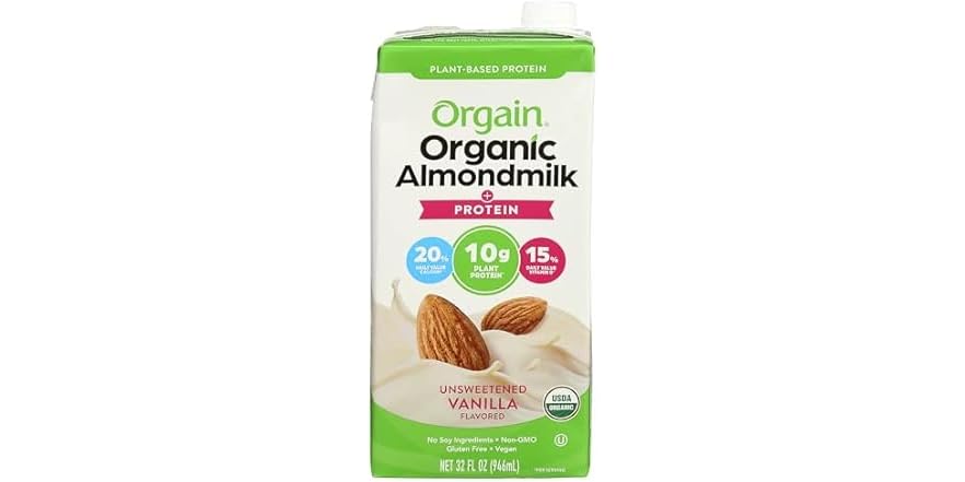 Orgain Almond Milk Unsweetened, 32oz