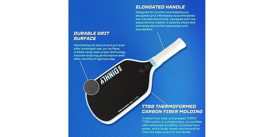 Dinkly Radial Pro Carbon Fiber Pickleball Paddle