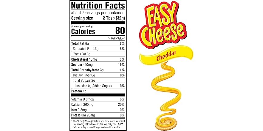 Easy Cheese Cheddar Cheese Snack, 8 oz