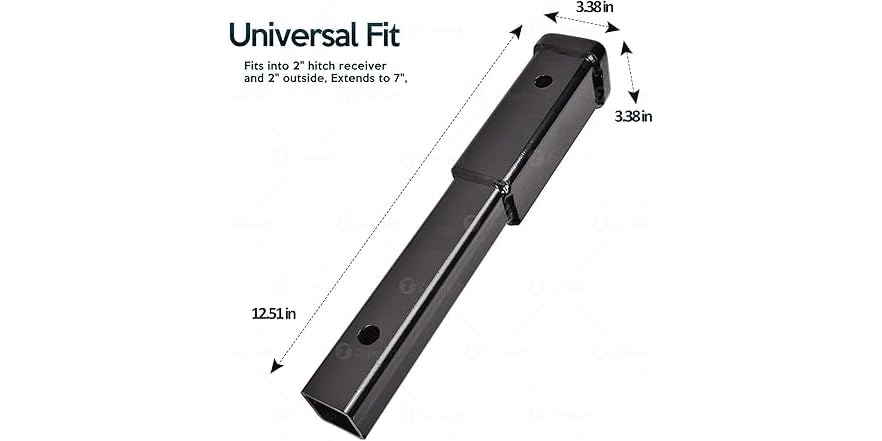 Zone Tech Trailer Hitch Receiver Tube, 2Pk