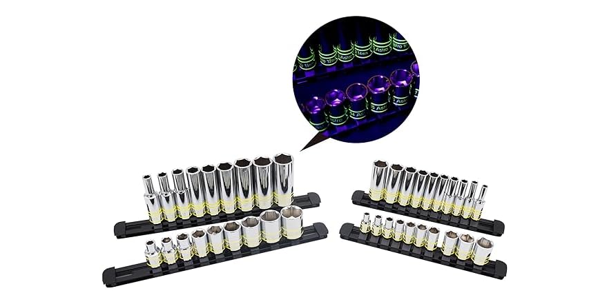 Astro Tools 4138 38pc Hi-Vis 6pt SAE Socket Set