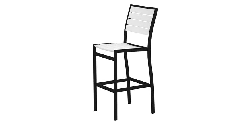 Euro Bar Chair, Black/White
