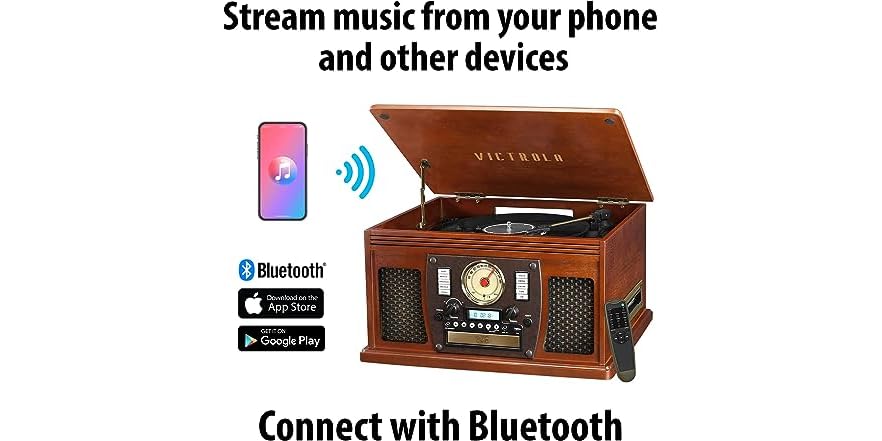 Victrola 8-in-1 Bluetooth Record Player