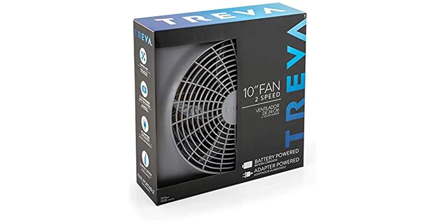 Treva 10" Battery Powered Fan 2 Pack
