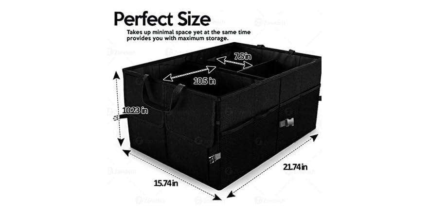 Zone Tech Multipurpose Cargo Trunk Organizer
