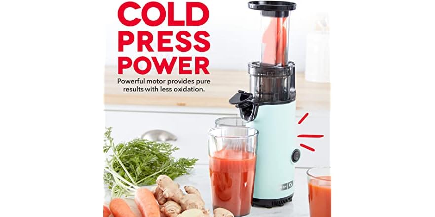 Dash Deluxe Compact Slow Juicer: Aqua