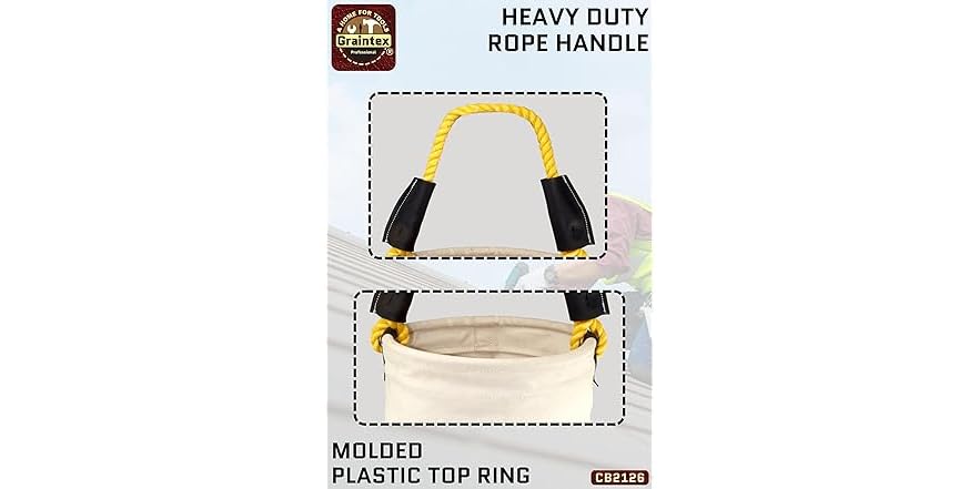 Graintex Utility Plastic Bottom Canvas Bucket