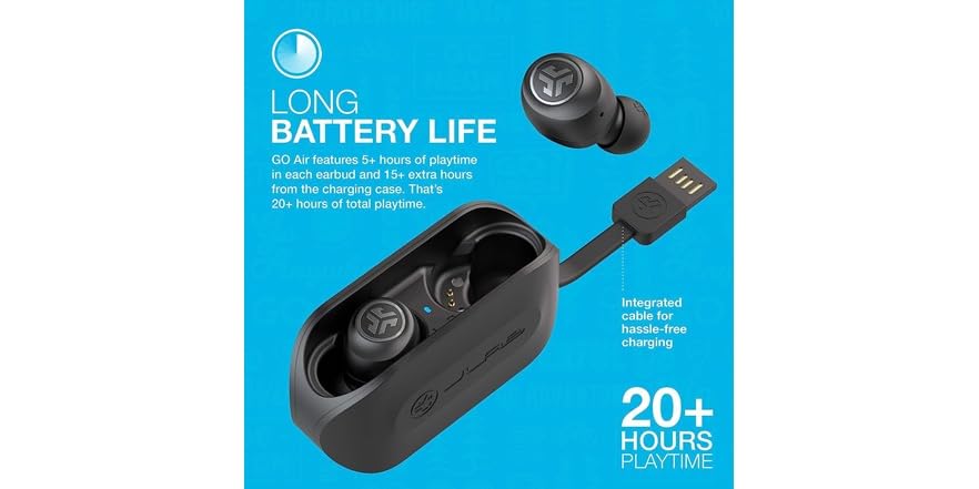 (2 PACK) JLab Go Air True Wireless Bluetooth Earbuds