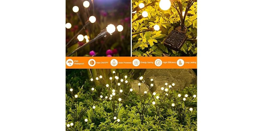 (4 Pack) ASMAD Solar Garden Lights