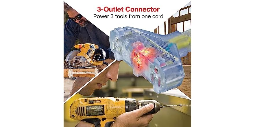 Generator Adapter, 3ft 12/3 20A T-Blade Plug