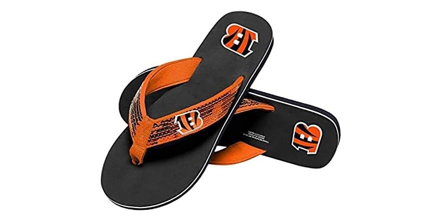 FOCO NFL Womens Sequin Flip Flops