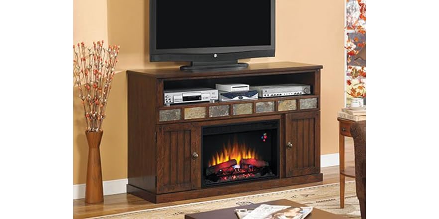 Media Mantel w/Electric Fireplace Insert
