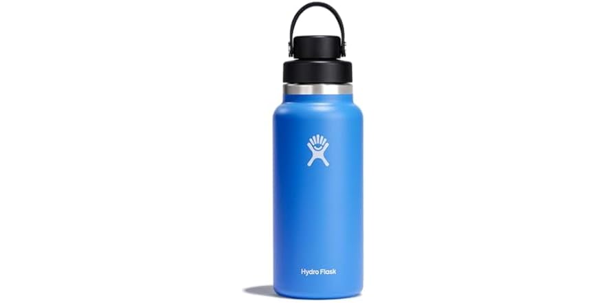 Hydro Flask Bottle Wide Mouth, 32 oz, Cascade Blue