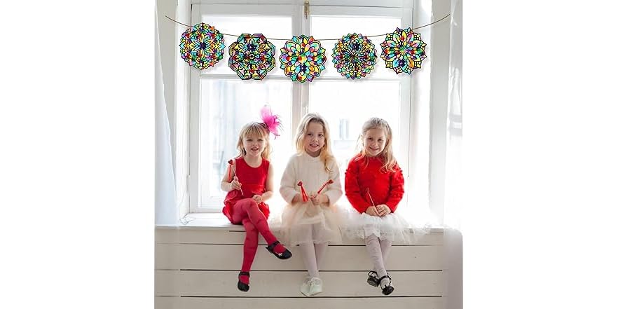 18 Pack DIY Stained Glass Window Kits