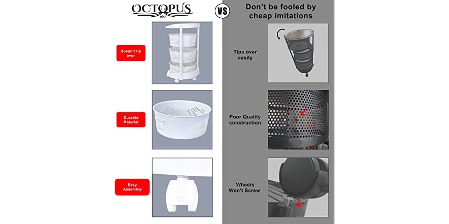 Octopus 360 4 Tier Rolling Cart