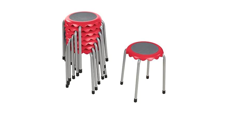 ECR4Kids Daisy Stackable Stool Set, Flex