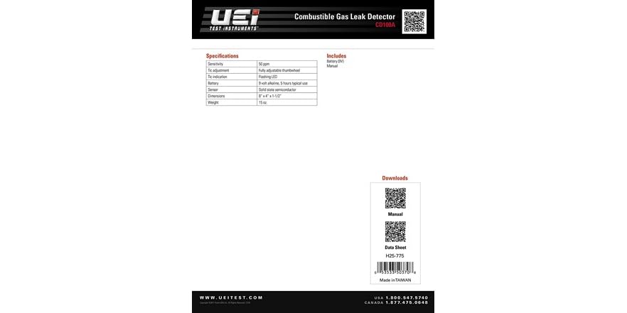 UEi Test Instruments Gas Leak Detector