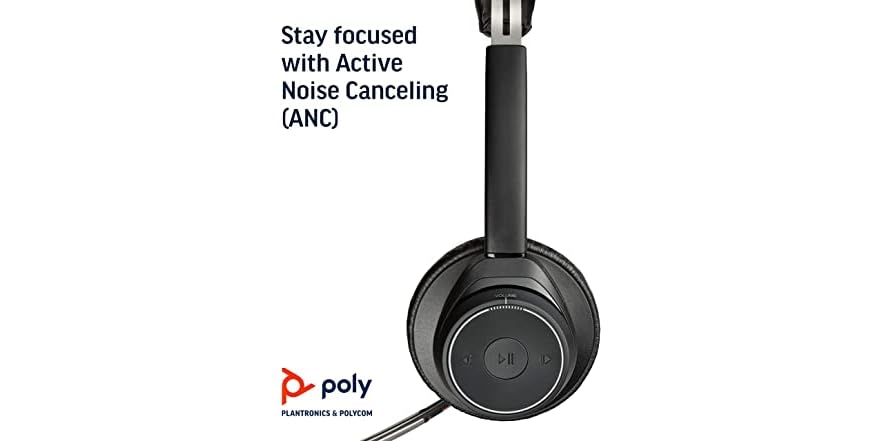 (NEW) Poly Voyager Focus UC Headset with Charge Stand