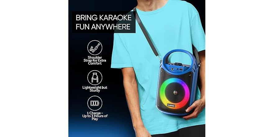 MASINGO Karaoke Machine for Kids and Adu