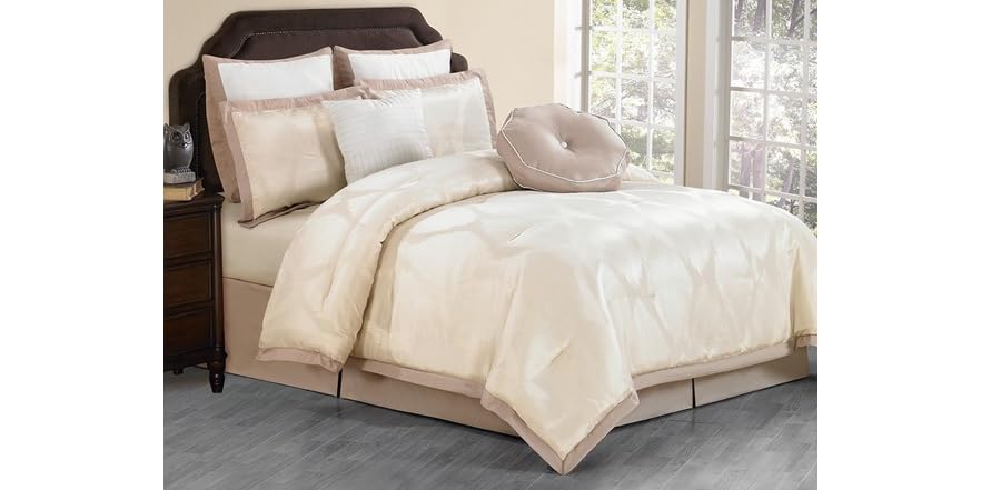Hampshire 8pc Comforter Set-Champagne-2 Sizes