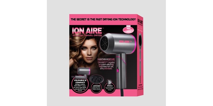 Ion Aire Fast Dry Folding Hair Dryer