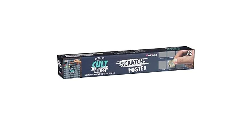 100 Cult Movies Scratch Poster