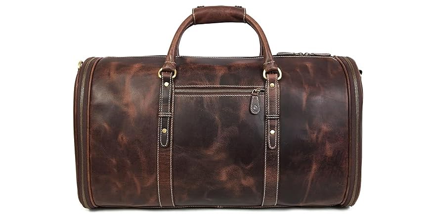 Aaron Leather Goods Expandable Duffel