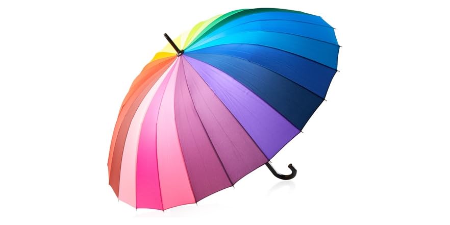 Rainbow Color-Wheel Umbrella
