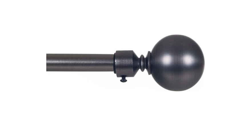 3/4" Sphere Curtain Rod 48"-86"-4 Colors